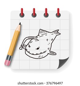 Lantern Fish Doodle Stock Vector (Royalty Free) 376796497 | Shutterstock