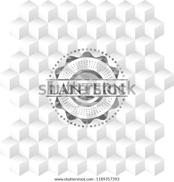 Lantern Grey Emblem Cube White Background Stock Vector (Royalty Free ...