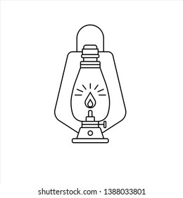 Lantern Line Icon Best Vector Flat Stock Vector (Royalty Free ...