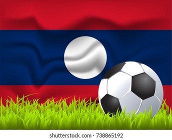 Laos Flag Soccer Ball Stock Vector (Royalty Free) 738865192 | Shutterstock