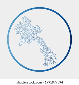 Laos Icon Network Map Country Round Stock Vector (Royalty Free ...