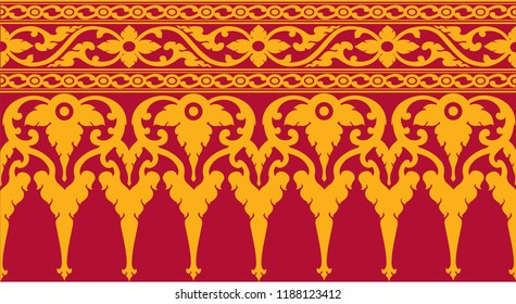 Laos Traditional Pattern Stock Vector (Royalty Free) 1188123412 ...
