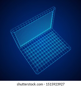 Laptop Abstract Mesh Background Design Computer Stock Vector (Royalty ...