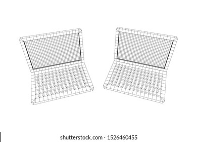 Laptop Abstract Mesh Background Design Computer Stock Vector (Royalty ...