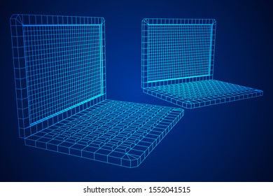 Laptop Abstract Mesh Background Design Computer Stock Vector (Royalty ...