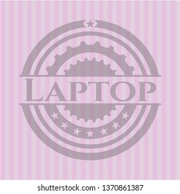 Laptop Badge Pink Background Stock Vector (Royalty Free) 1370861387 ...