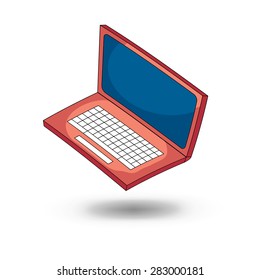 Laptop Cartoon Style Design Vector Stock Vector (Royalty Free ...