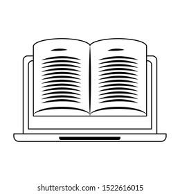 Laptop Computer Book Icon On Screen Stock Vector (Royalty Free ...