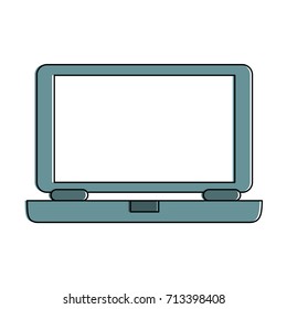 Laptop Computer Front View Icon Image Stock Vector (Royalty Free ...