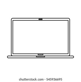 White Laptop Vectop Eps10 Stock Vector (Royalty Free) 128002436