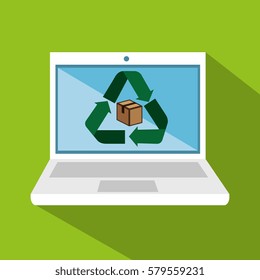 Laptop Computer Recycle Symbol Stock Vector (Royalty Free) 579559231 ...