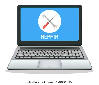 Computer Code Debugging Concept Flat Style Stock Vector (Royalty Free ...