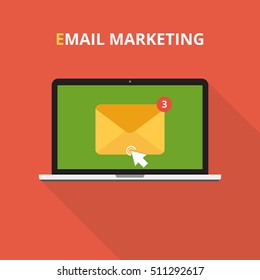 Laptop Envelope Open Email On Screen Stock Vector (Royalty Free ...