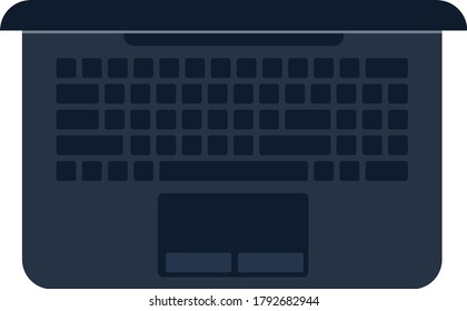 Laptop Flat Vector Illustration On White Stock Vector (Royalty Free ...