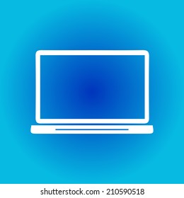Laptop Icon Flat Design Style Vector Stock Vector (Royalty Free ...