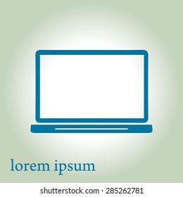 Laptop Icon Flat Design Style Vector Stock Vector (Royalty Free ...