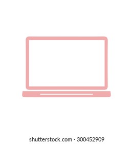 Laptop Icon Flat Design Style Vector Stock Vector (Royalty Free ...