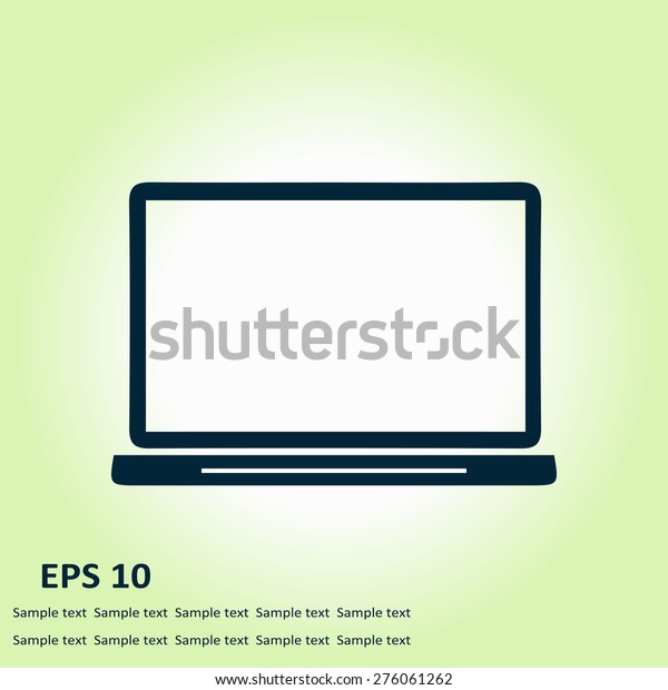 Laptop Icon Flat Design Style Vector Stock Vector (Royalty Free ...