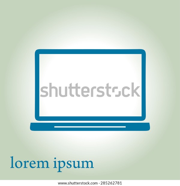 Laptop Icon Flat Design Style Vector Stock Vector (Royalty Free ...