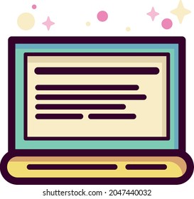Laptop Icon Flat Vector Illustration Stock Vector (Royalty Free ...