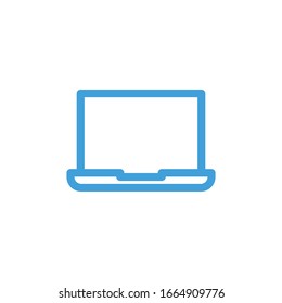 Laptop Icon Line Design Template Vector Stock Vector (Royalty Free ...