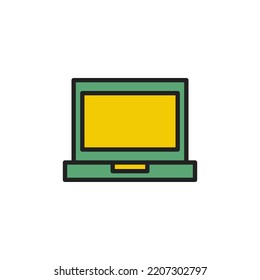 Laptop Icon Logo Symbol Template Stock Vector (Royalty Free) 2207302797 ...