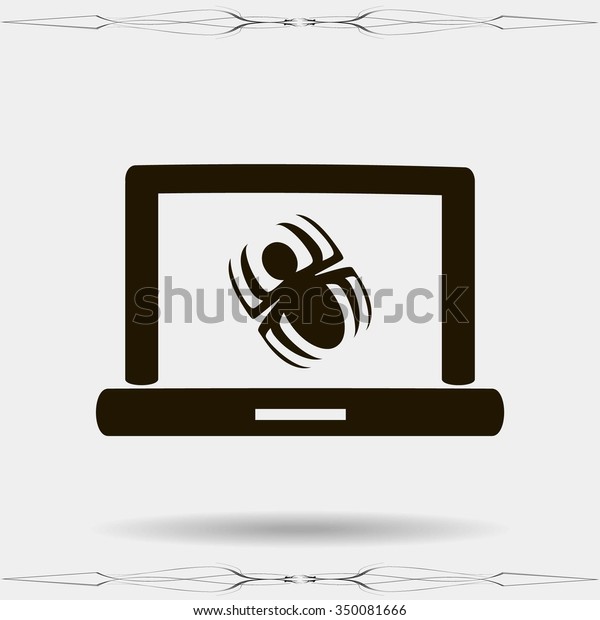 Laptop Infected By Malware Vector Illustration Stock Vector (Royalty ...