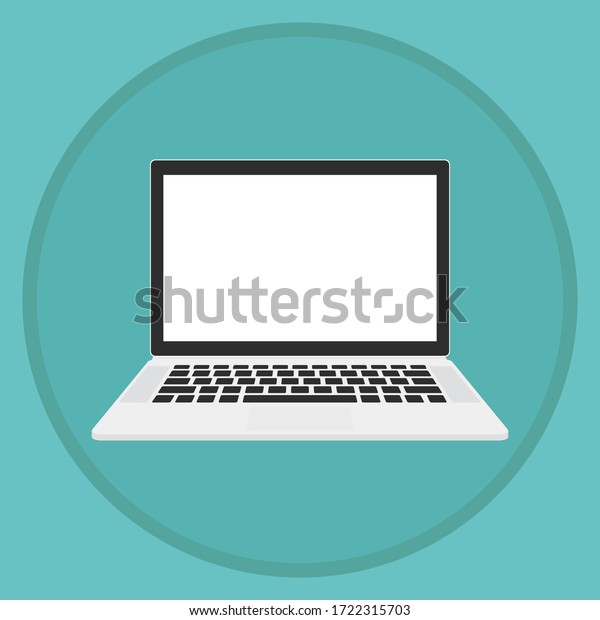 Laptop Layout Flat Style Device Screen Stock Vector (Royalty Free ...