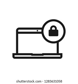 Laptop Lock Icon Stock Vector (Royalty Free) 1283631058 | Shutterstock