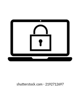Laptop Lock Icon Vector Illustration Web Stock Vector (Royalty Free ...