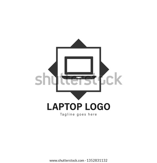 Laptop Logo Template Design Laptop Logo Stock Vector (Royalty Free ...