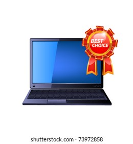Laptop Medal Award Vector Stock Vector (Royalty Free) 73972858 ...
