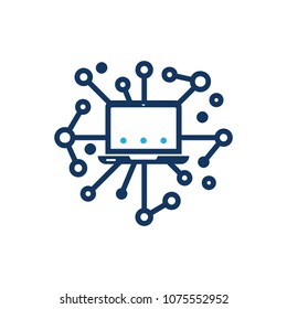 Technology Server Logo Icon Design Stock Vector (Royalty Free ...