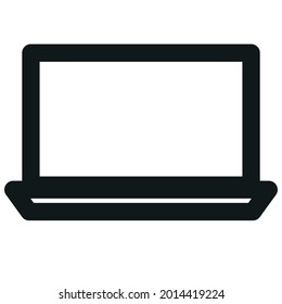 Laptop Outline Icon Suitable Office Set Stock Vector (Royalty Free ...
