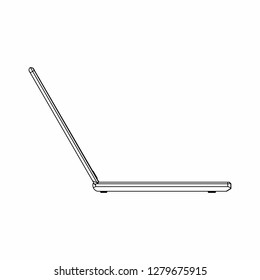 Laptop Outline Vector Laptop Drawing Sketch Stock Vector (Royalty Free ...