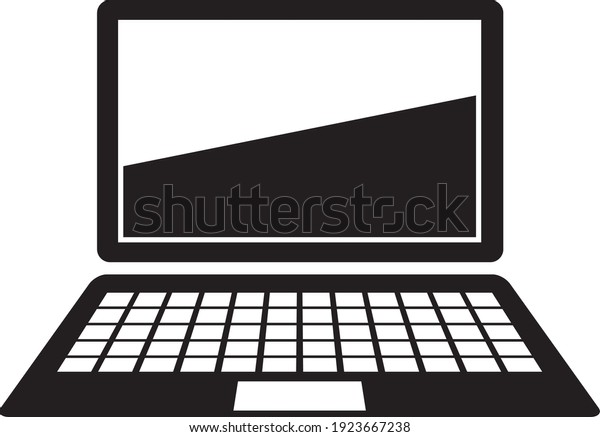 Laptop Pictogram Personal Computer Portable Icon Stock Vector (Royalty ...