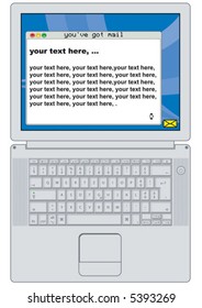 Laptop Place Your Text Stock Vector (Royalty Free) 5393269 | Shutterstock