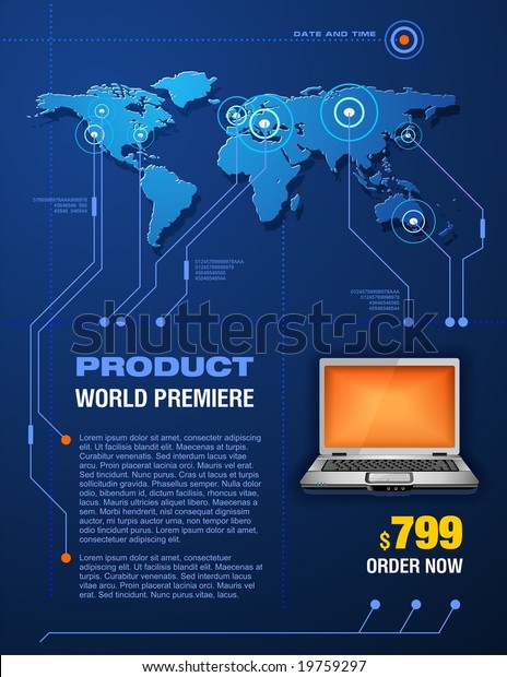 Laptop Promotion Brochure Stock Vector (Royalty Free) 19759297 ...