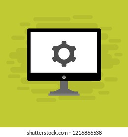 Laptop Repair Computer Service Vector Illustration Stock Vector ...