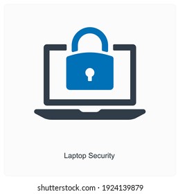 Laptop Security Safety Icon Concept Stock Vector (Royalty Free ...