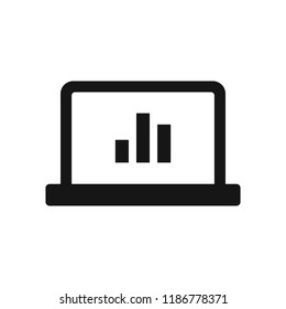 Laptop Statistics Icon Stock Vector (Royalty Free) 1186778371 ...
