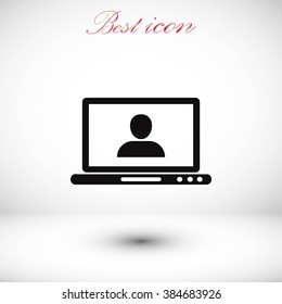 Laptop User Icon Stock Vector (Royalty Free) 384683926 | Shutterstock