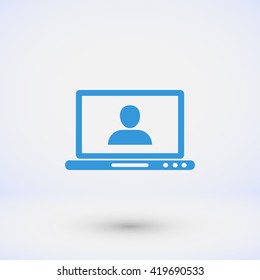 Laptop User Icon Vector Stock Vector (Royalty Free) 546966262