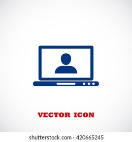 Laptop User Icon Stock Vector (Royalty Free) 420665245 | Shutterstock