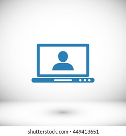 Laptop User Icon Stock Vector (Royalty Free) 449413651 | Shutterstock