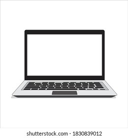 Laptop Vector Illustration Blank Screen Isolated Stock Vector (Royalty ...