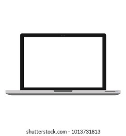 Laptop White Background Stock Vector (Royalty Free) 1013731813 ...