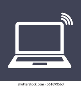 Laptop Wifi Icon Stock Vector (Royalty Free) 561893563 | Shutterstock
