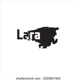 Lara Map Black Lettering Design On Stock Vector (Royalty Free ...