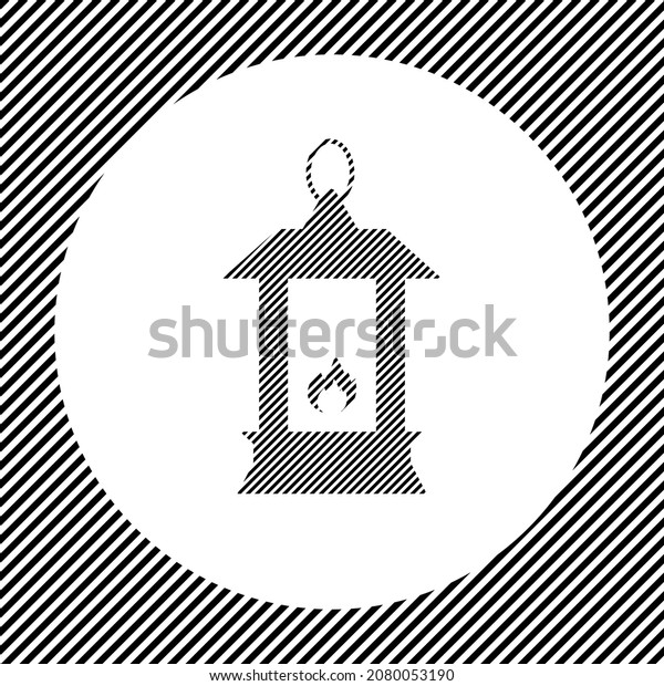 Large Christmas Lantern Center Hatch Black Stock Vector (Royalty Free ...